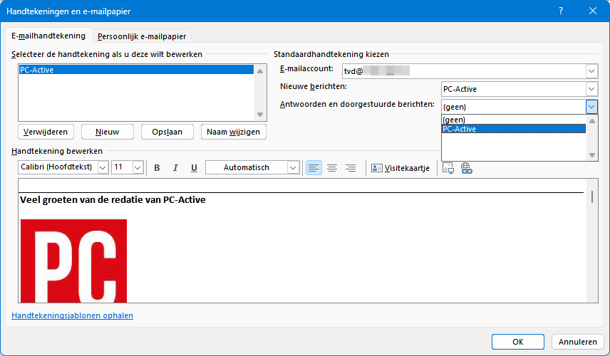 HCC - Hoe krijg ik een grafische handtekening in Outlook?